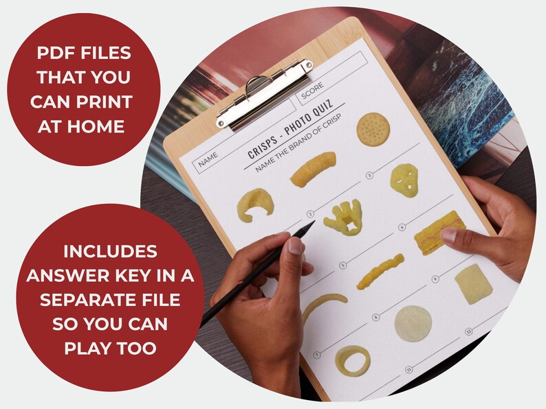 British Crisps Picture Quiz – Printable Trivia Game (instant Download ...