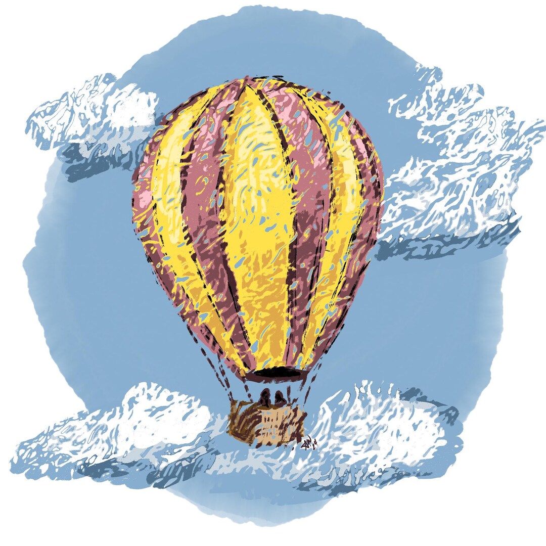 8x10in. Hot Air Balloon Print - Etsy