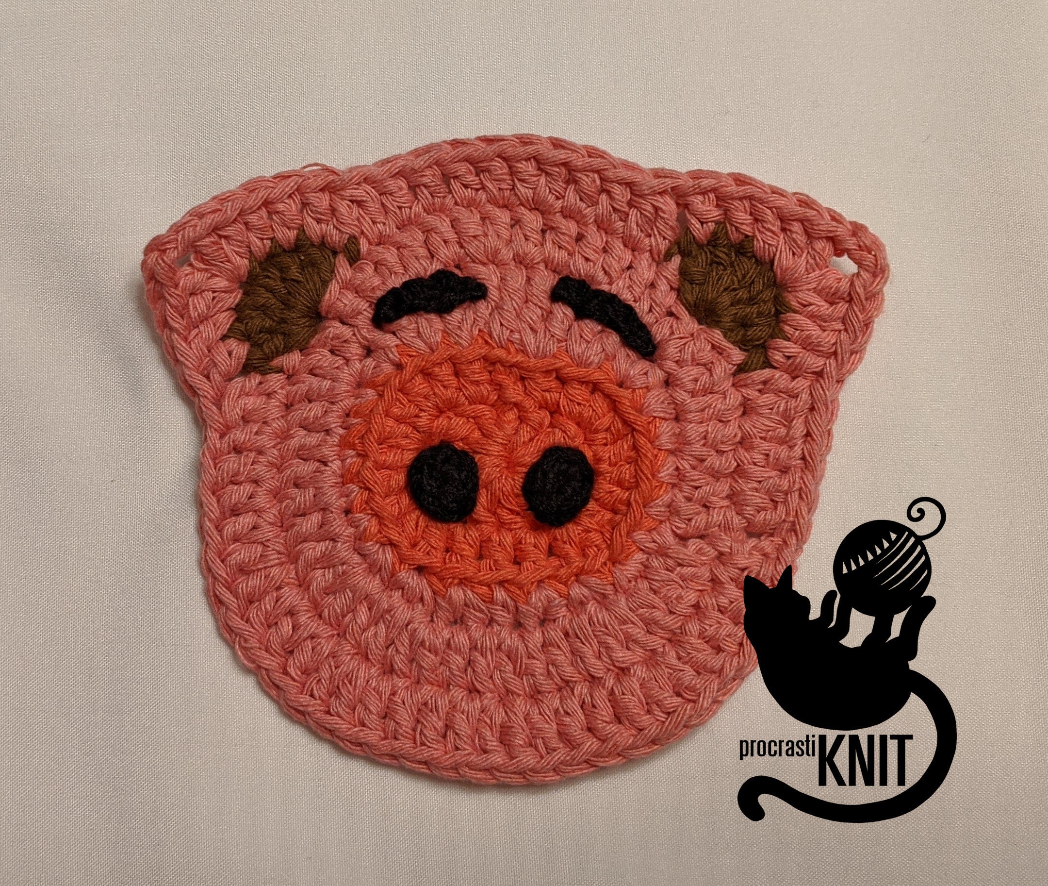 Piggy Coasters (4) Set - 100% Organic Cotton - Etsy