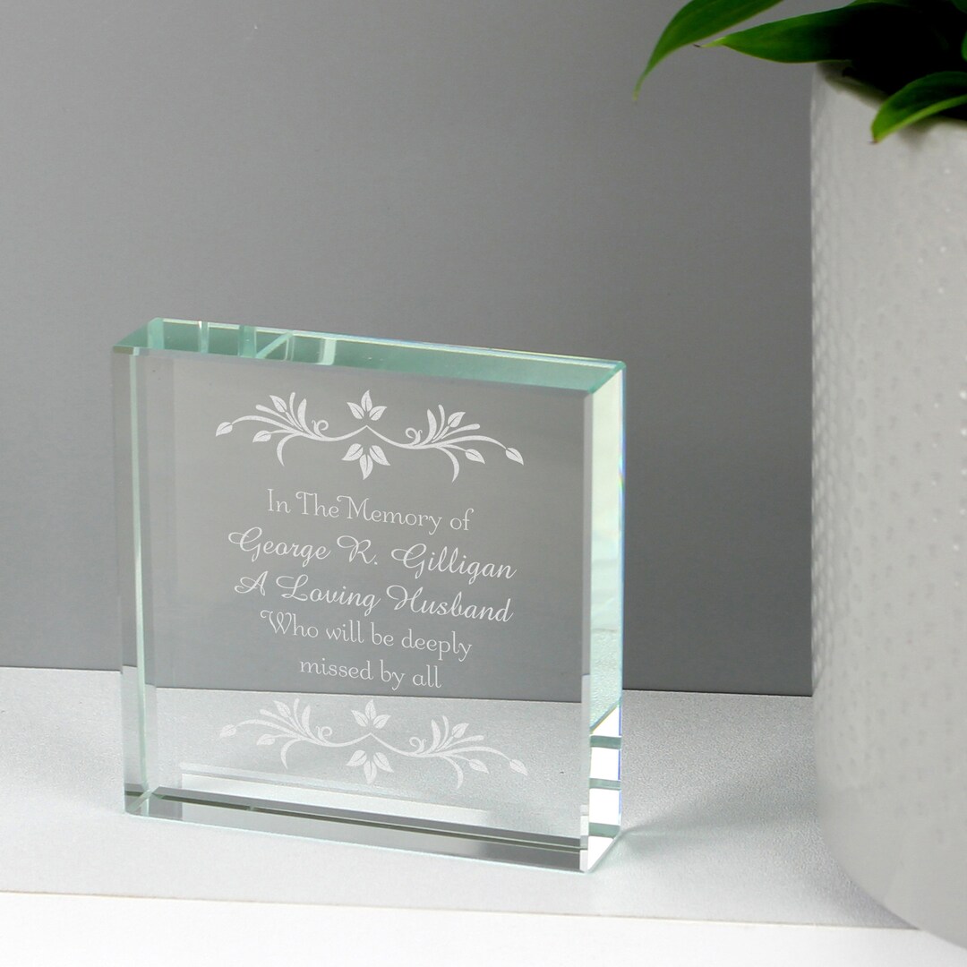 Glass Memorial Keepsake or Ornament Personalised Paperweight - Etsy UK
