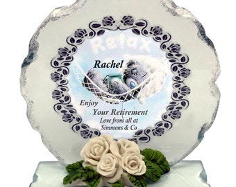 Glass Retirement Plaque - Etsy UK