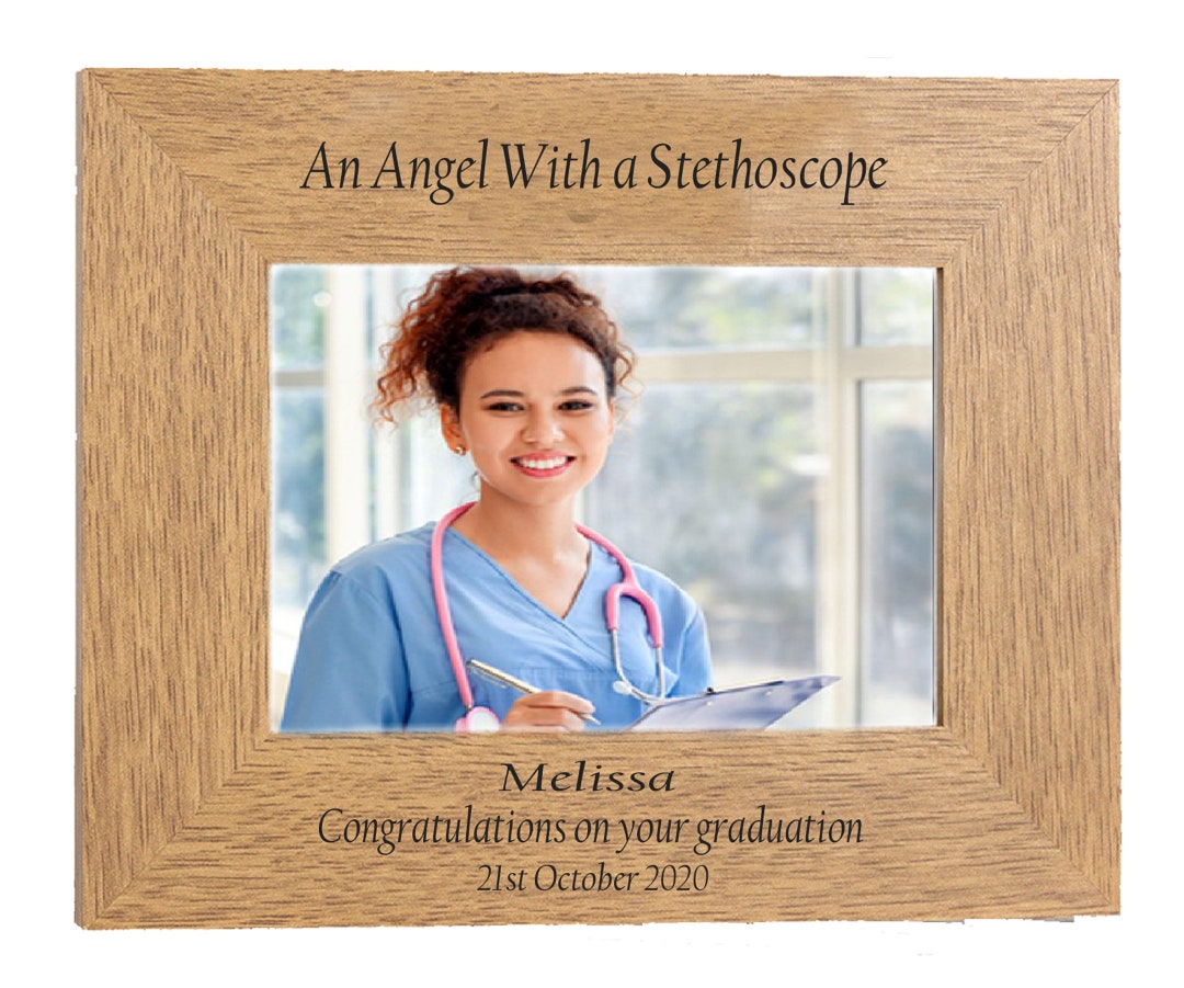 Nurse Graduation Personalised Gift Beautiful Engraved Landscape Oak ...