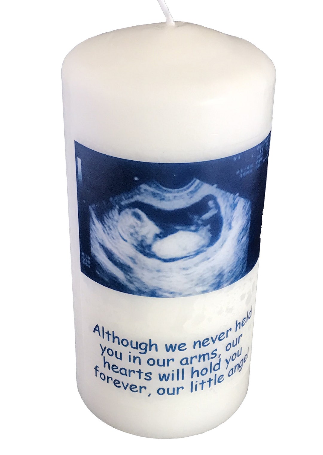 Baby Miscarriage Memory Candle Personalised Keepsake With Baby Scan ...