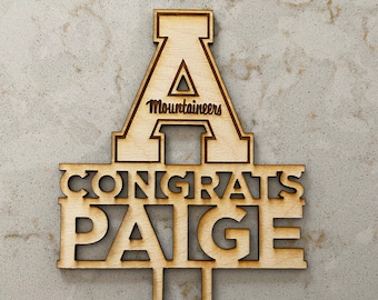 Appalachian State University Cake Topper - Etsy