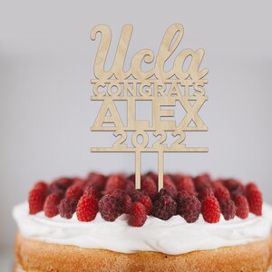 Personalized College Cake Topper, Graduation Gift, UCLA, Custom, Laser ...