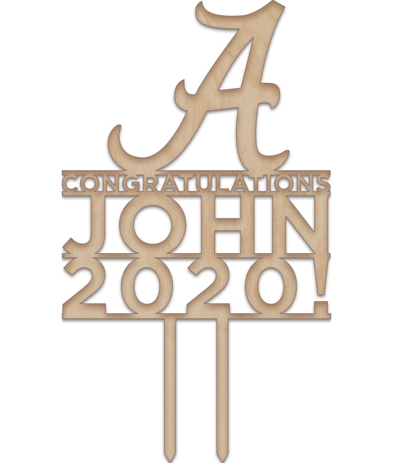 Personalized College Cake Topper, Graduation Gift, University of ...