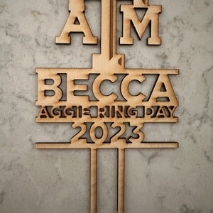 Personalized College Cake Topper, Graduation Gift, Texas A&M, Custom ...