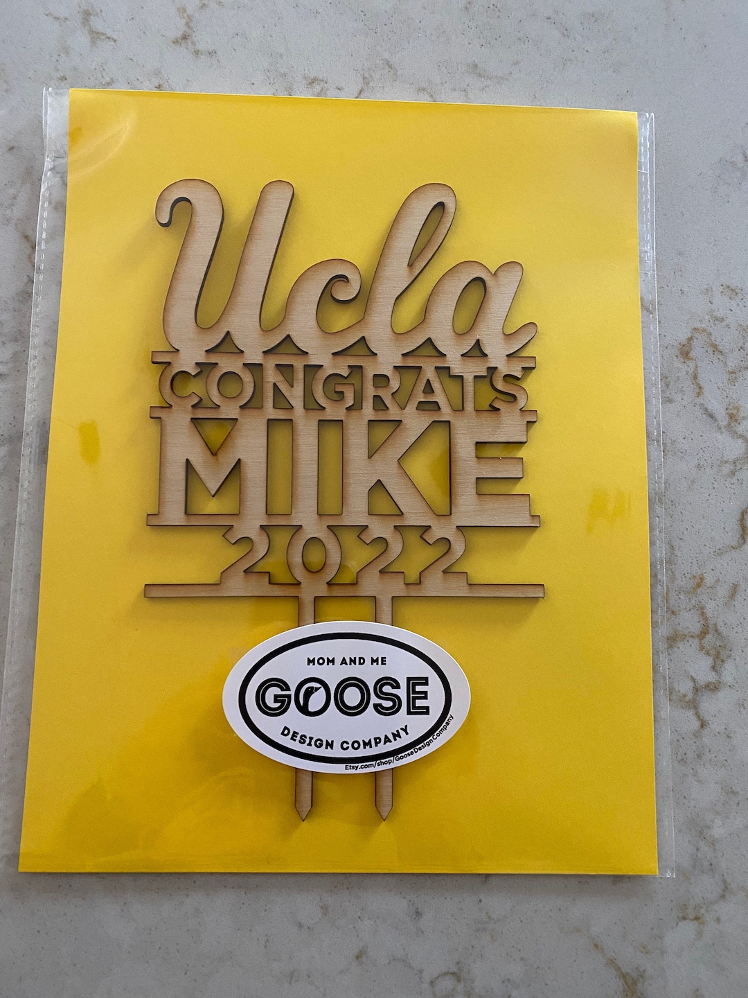 Personalized College Cake Topper, Graduation Gift, UCLA, Custom, Laser ...