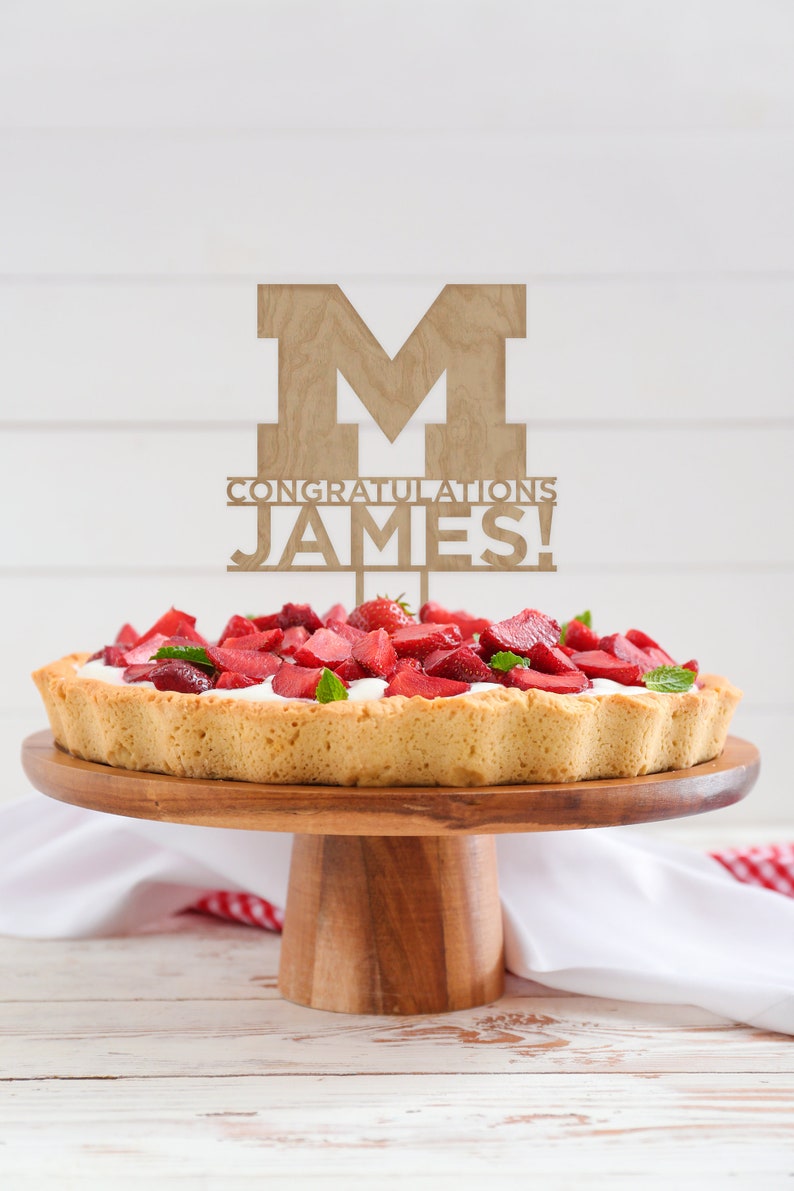 Personalized Cake Topper Graduation Gift Any College Any | Etsy