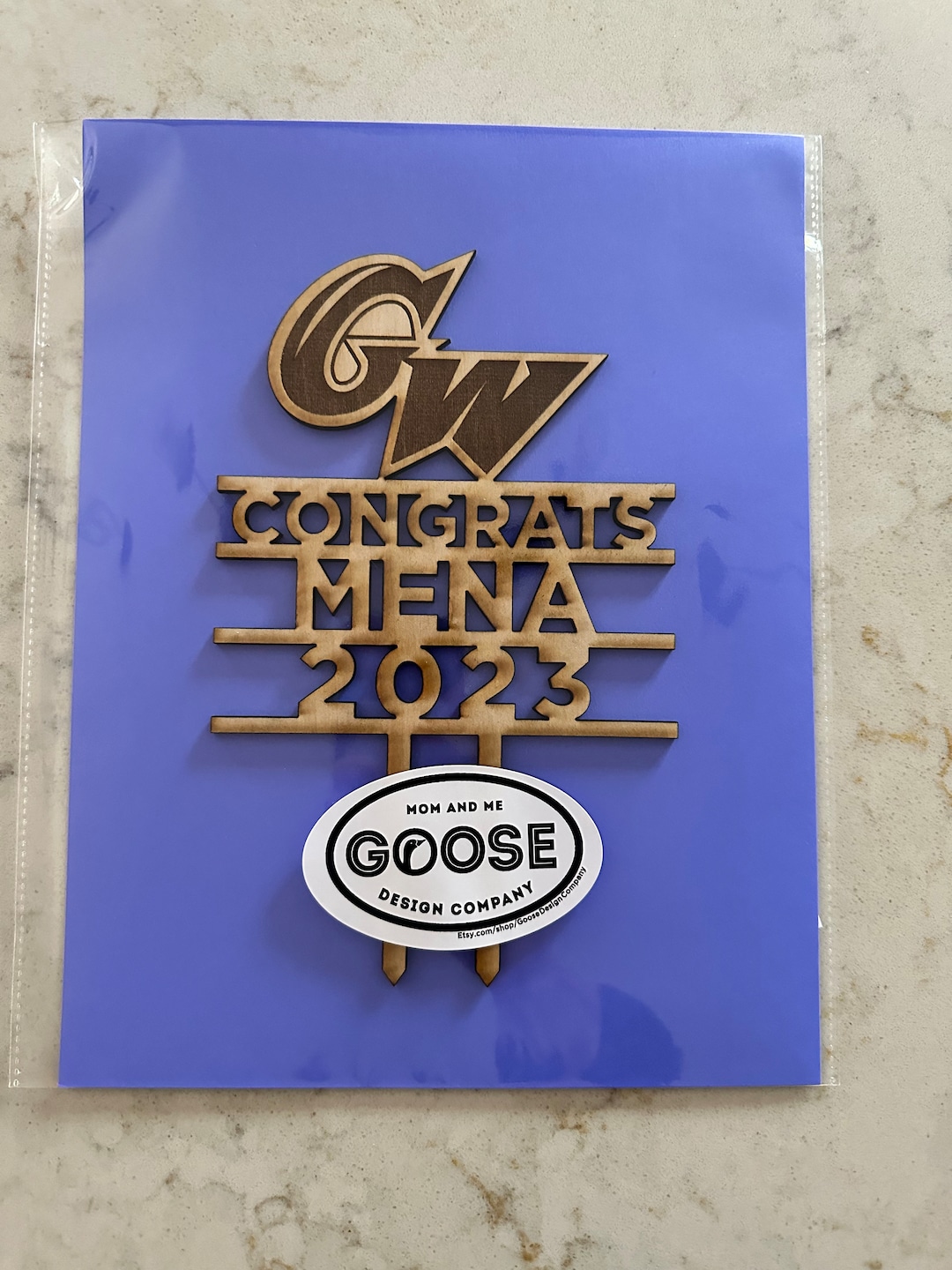 Personalized College Cake Topper, Graduation Gift, George Washington ...