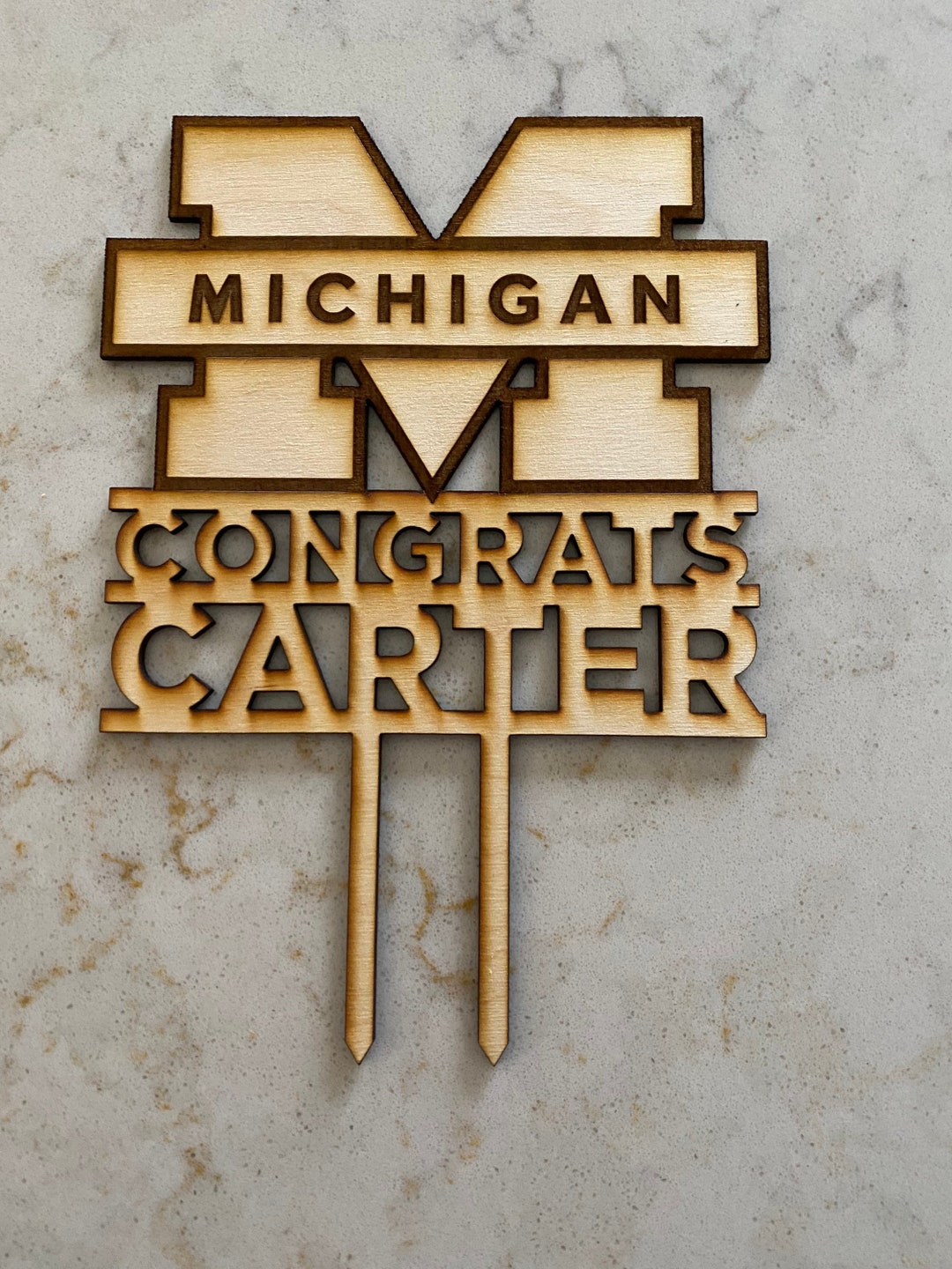 Personalized College Cake Topper, Graduation Gift, University of ...