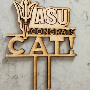 Personalized Cake Topper Graduation Gift Any College Any - Etsy