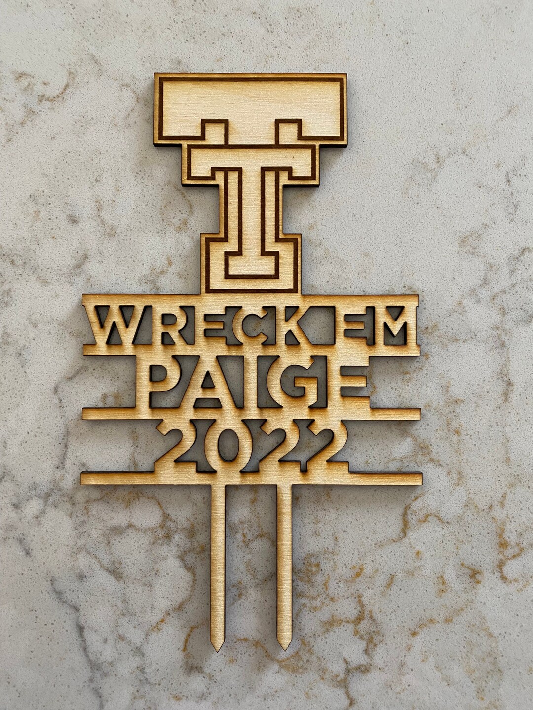 Personalized College Cake Topper, Graduation Gift, Texas Tech, Custom ...