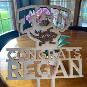 Personalized College Cake Topper, Graduation Gift, TCU, Texas Christian ...