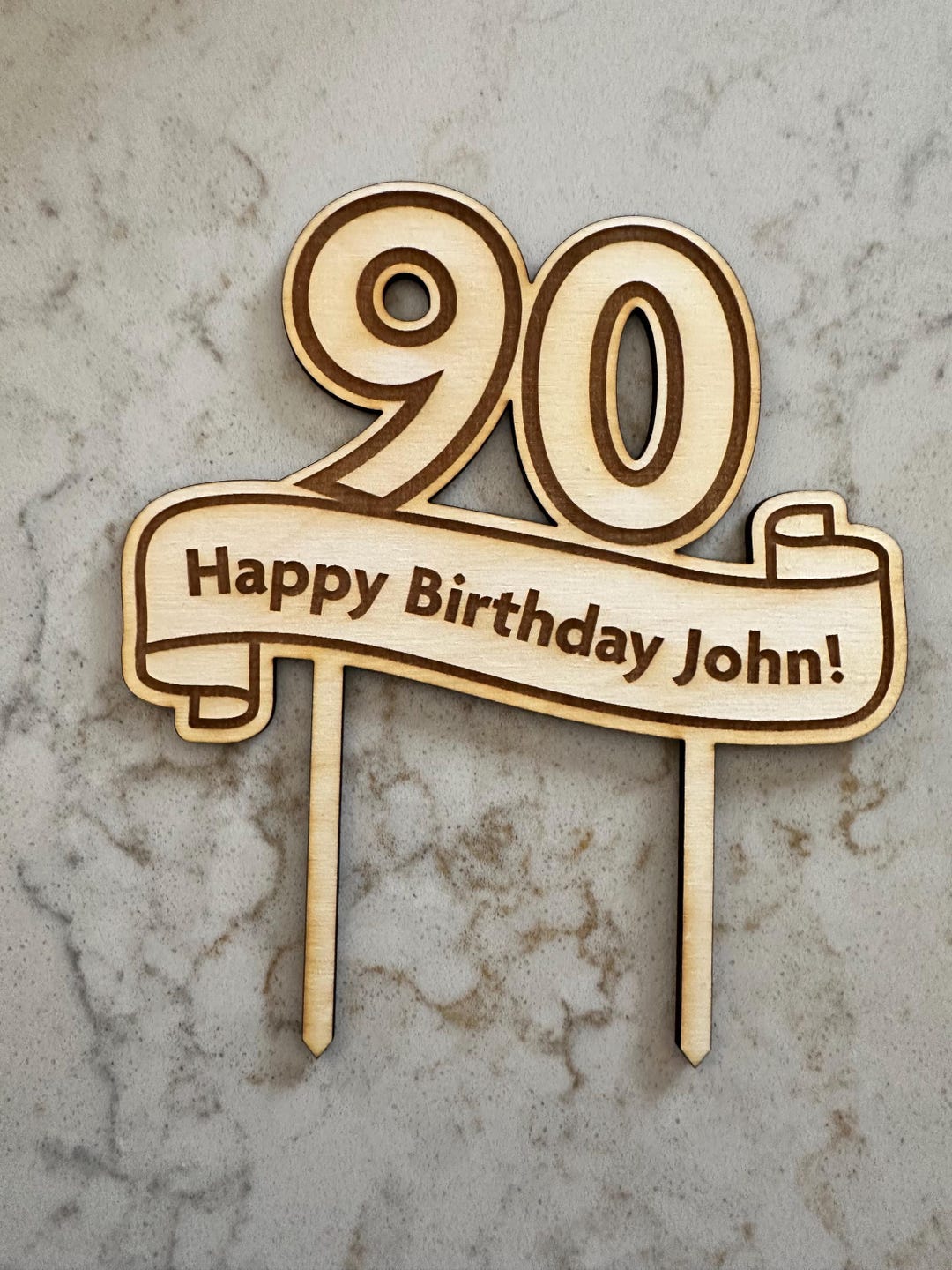 Personalized Happy Birthday Cake Topper, Custom, Personalized, Laser ...
