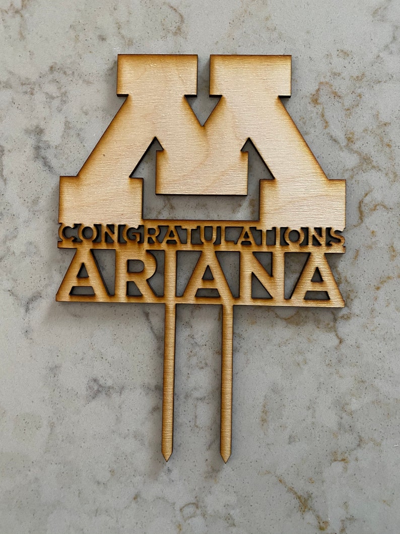 Personalized College Cake Topper, Graduation Gift, University of ...