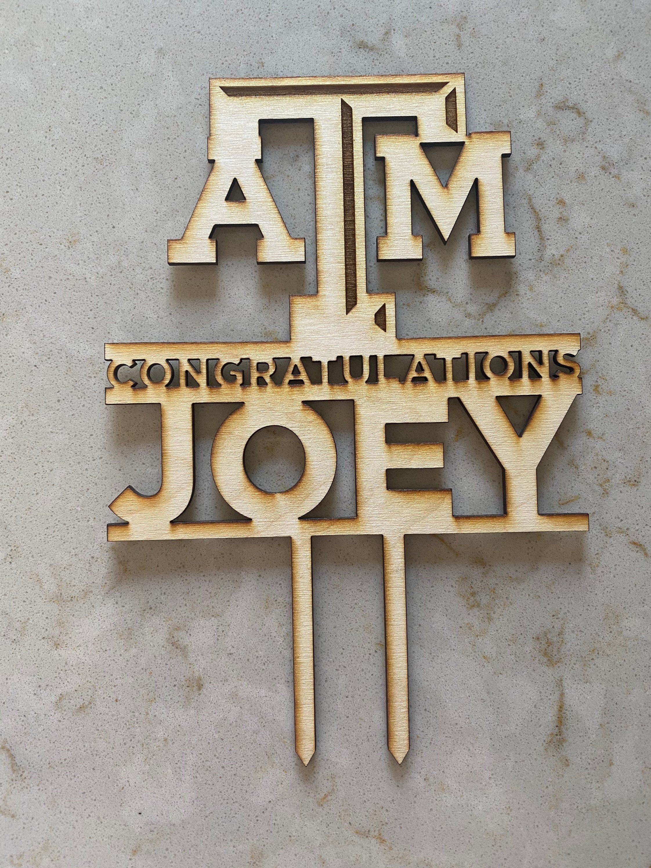 Personalized College Cake Topper Graduation Gift Texas A&M - Etsy