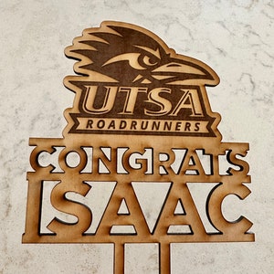 Personalized College Cake Topper, Graduation Gift, UTSA, University of ...