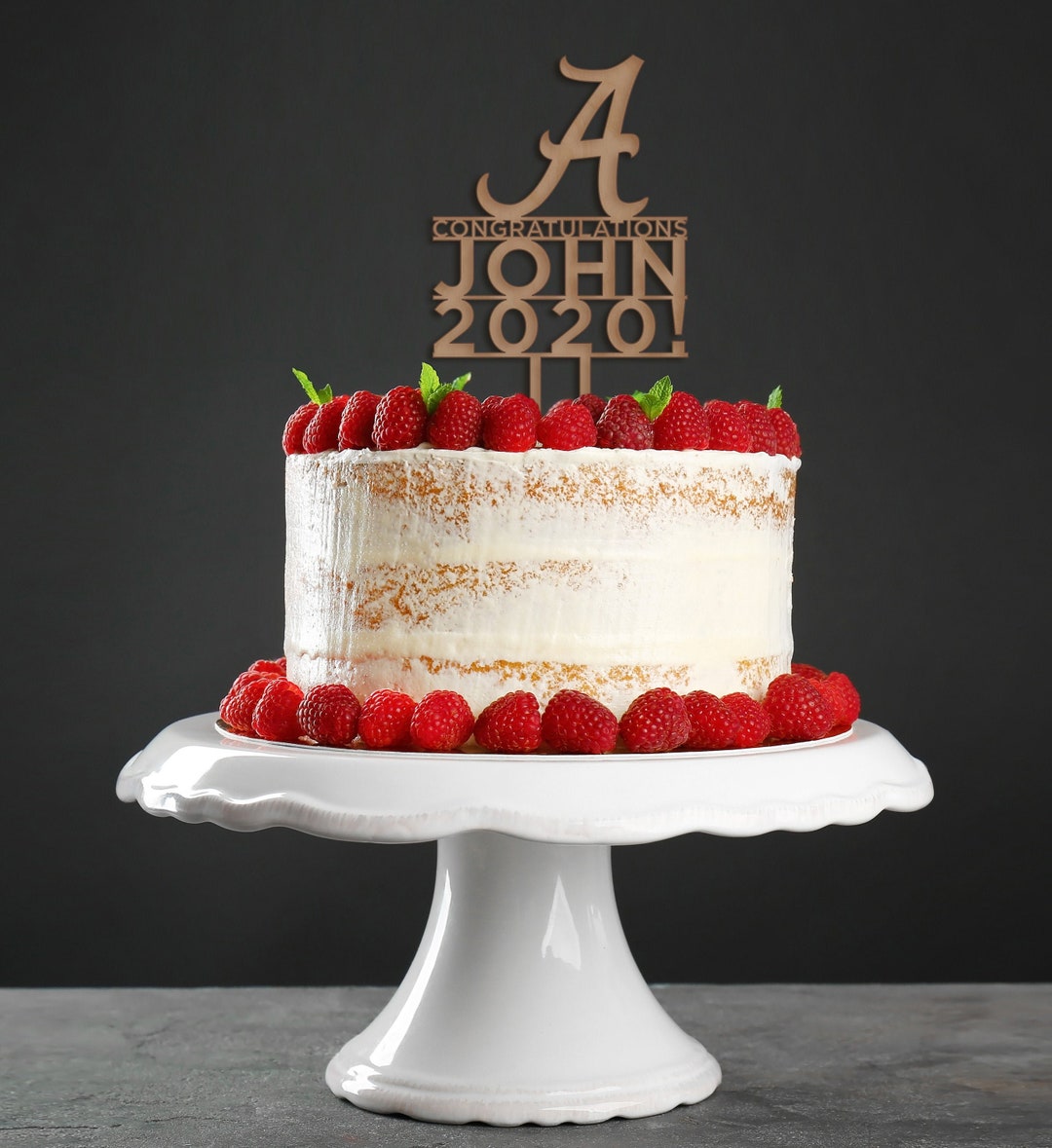 Personalized College Cake Topper, Graduation Gift, University of ...