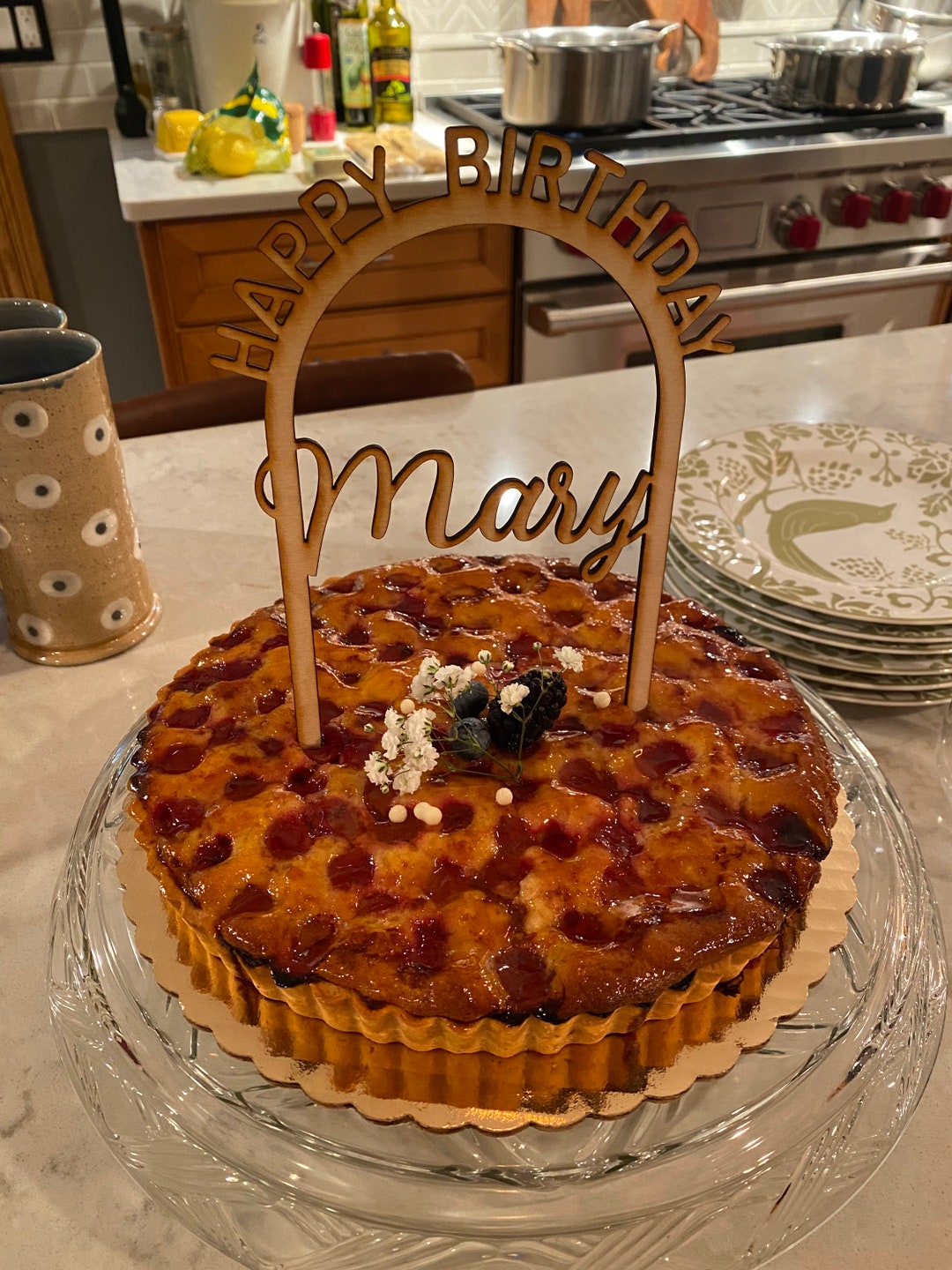 Personalized Happy Birthday Arch Cake Topper, Custom, Laser Cut Wood - Etsy