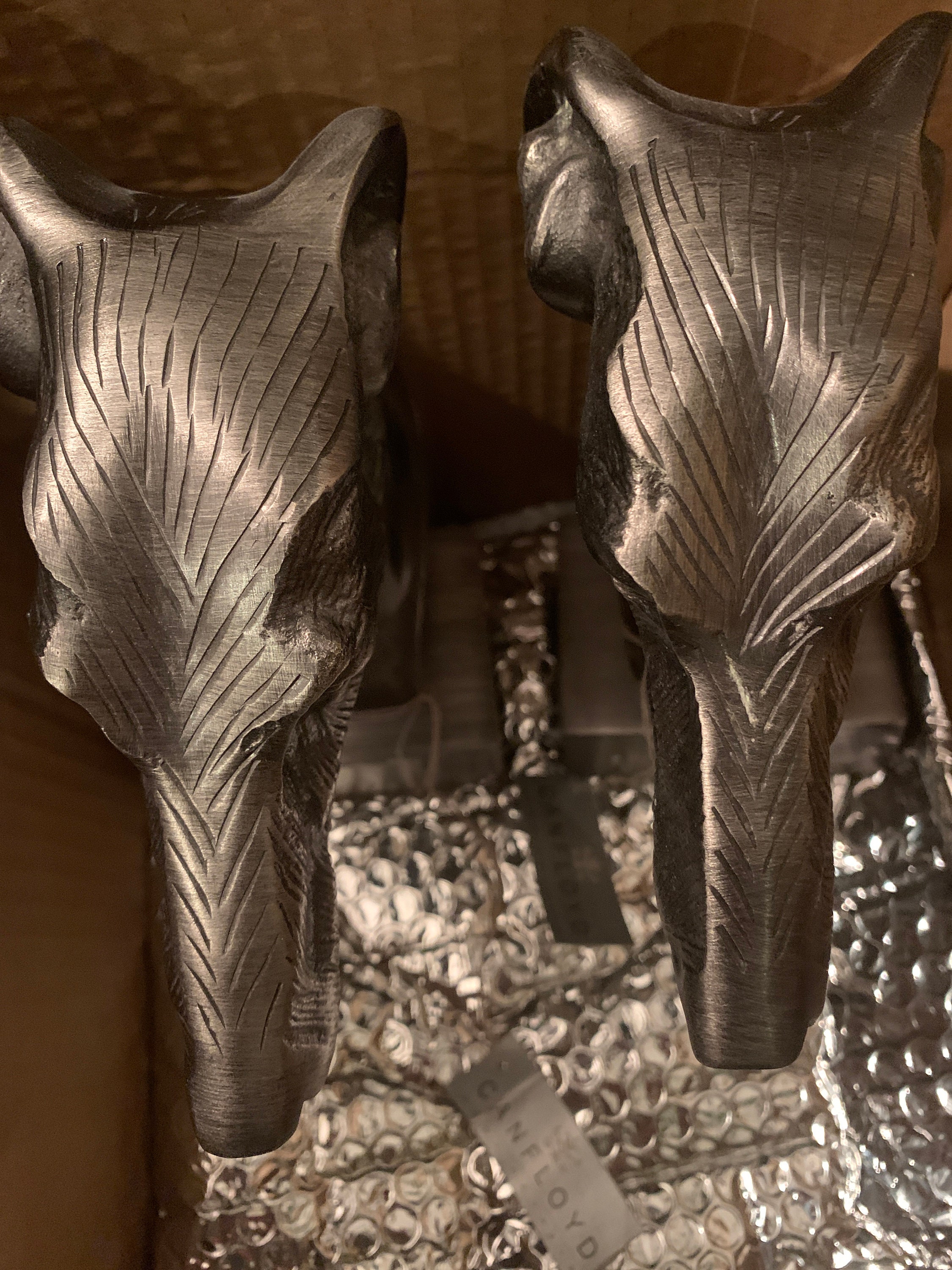 Pair of Silver Toned Cast Metal Greyhound/whippet Head Bookends - Etsy