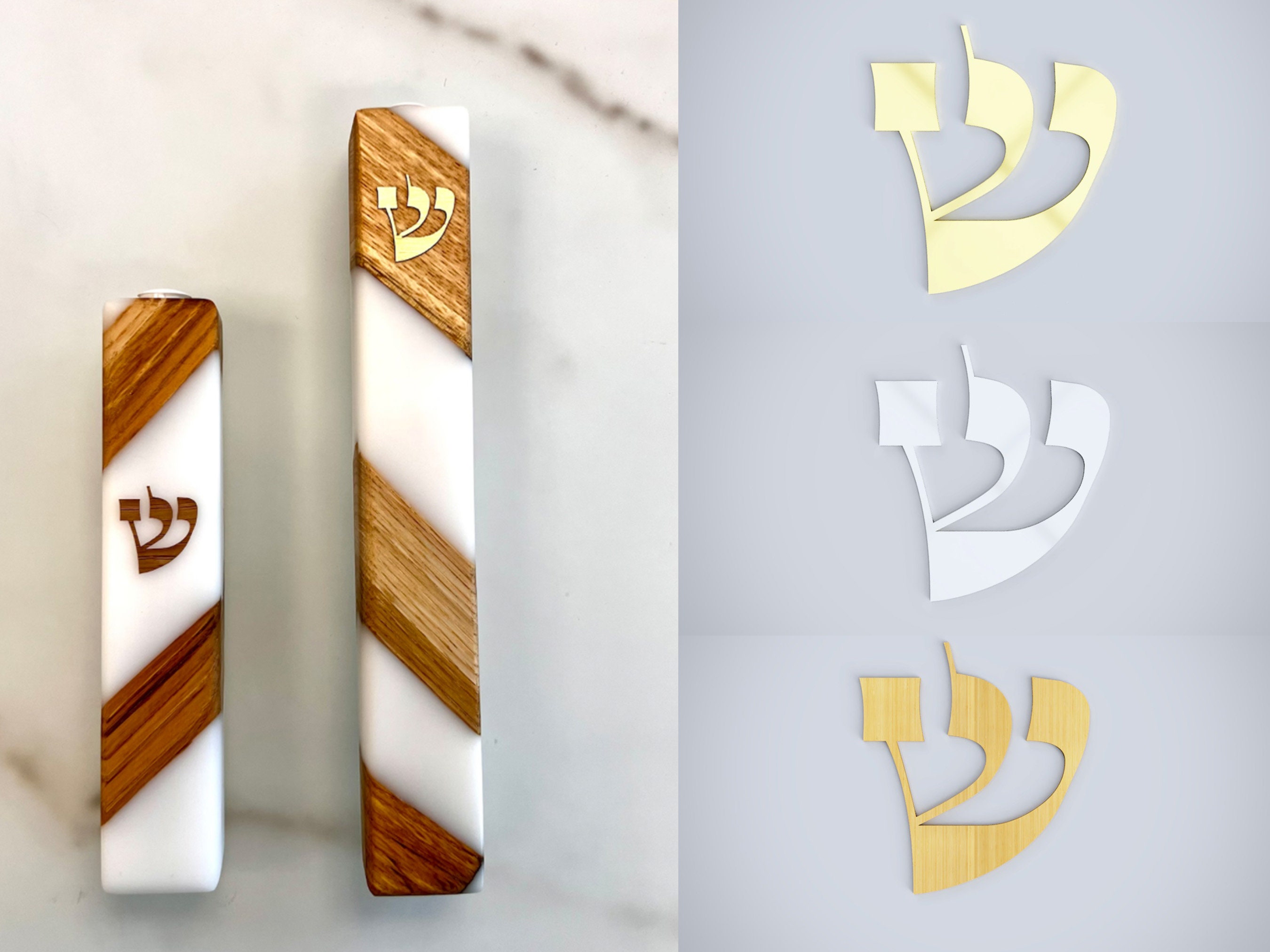 10 Pack Bible Shin for Mezuzah With 3M Adhesive | Gold Silver Copper ...