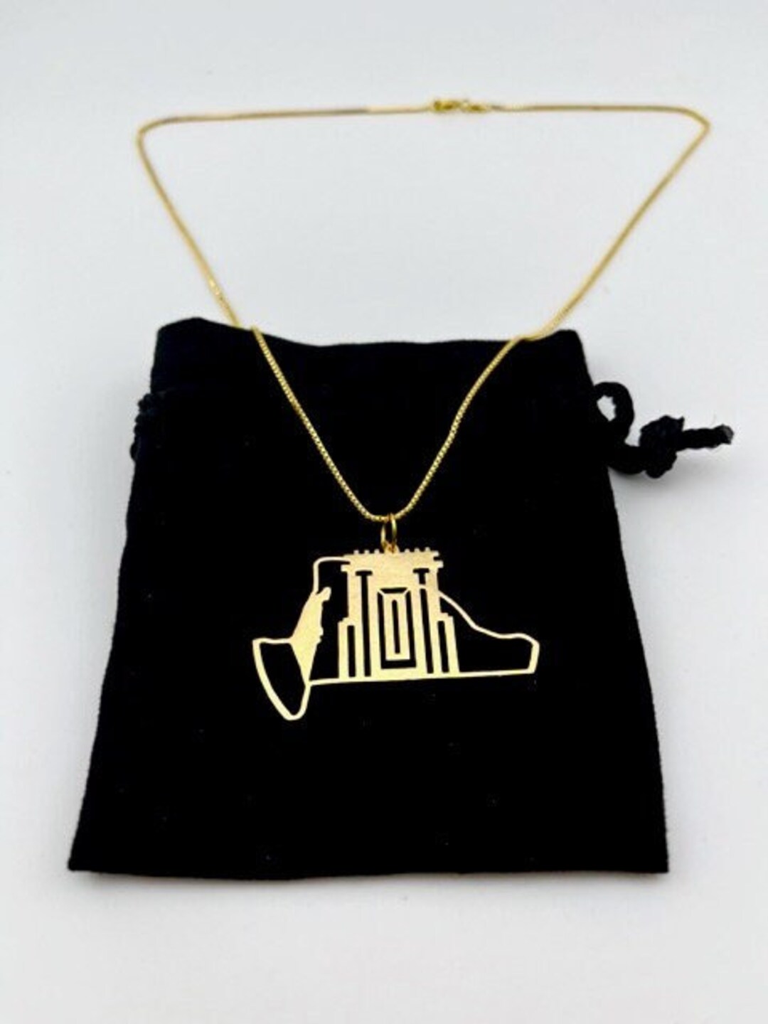 Gold & Silver Temple Mount Jerusalem Pendant the Temple Pendant Amulet ...