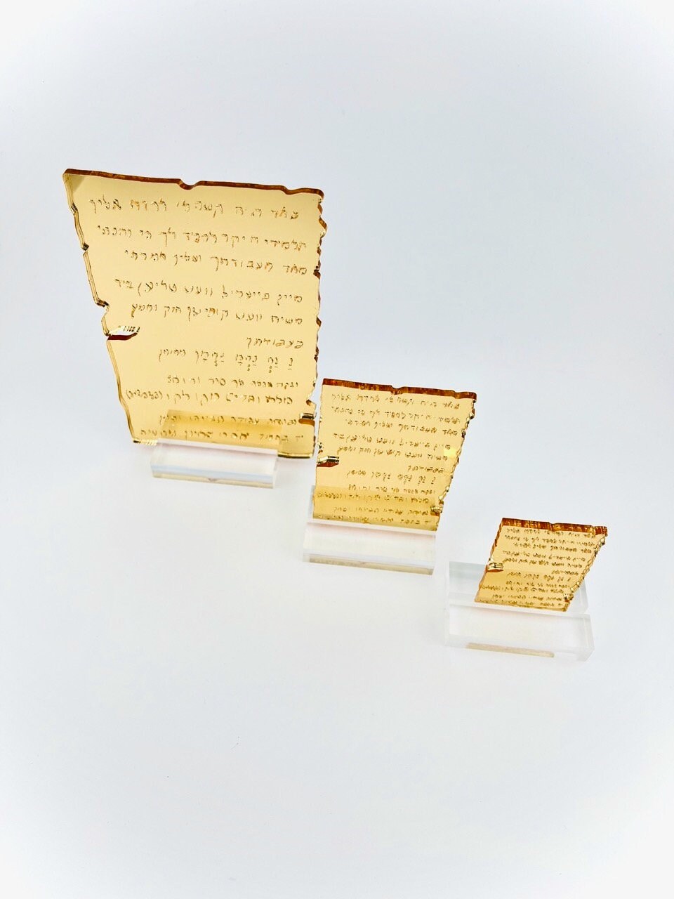 3 Sizes the Petek Pitka of Rabeno on Stunning Gold Mirror Breslev Pitka ...