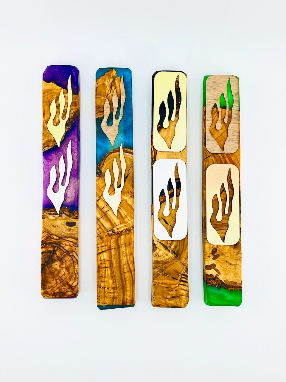 10 Pack Hebrew Shin Pack for Mezuzah Gold Silver Cooper Wood Shin DIY ...