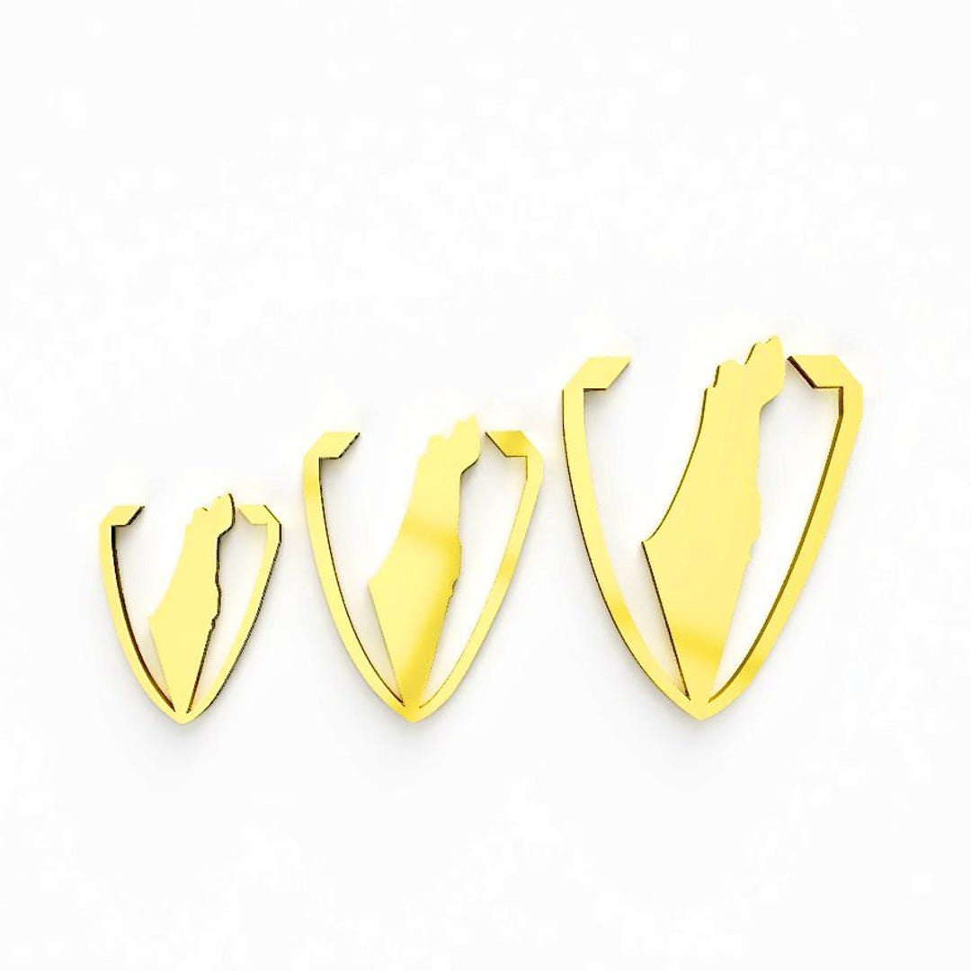 10 Shin Israel Map for Mezuzah Shin DIY Hebrew Shin Shin Letter Shin ...