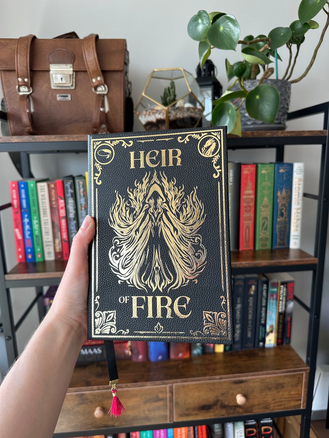 Heir of Fire Bookbinding Cover Design PNG File, Throne of Glass Book 4, Vinyl Book Cover Design ...