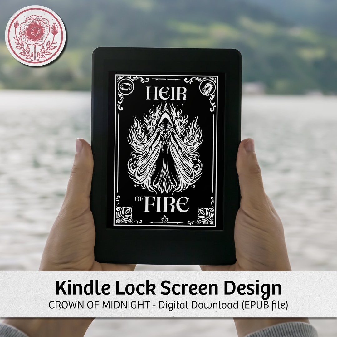 Kindle Lock Screen: Heir of Fire by Sarah J Maas, Book Cover Design ...