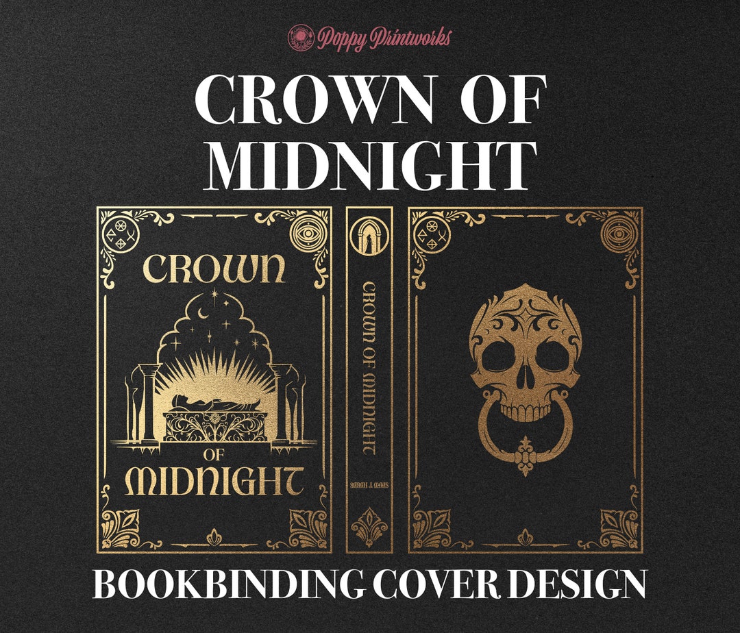 Crown of Midnight Bookbinding Cover Design PNG File, Throne of Glass ...