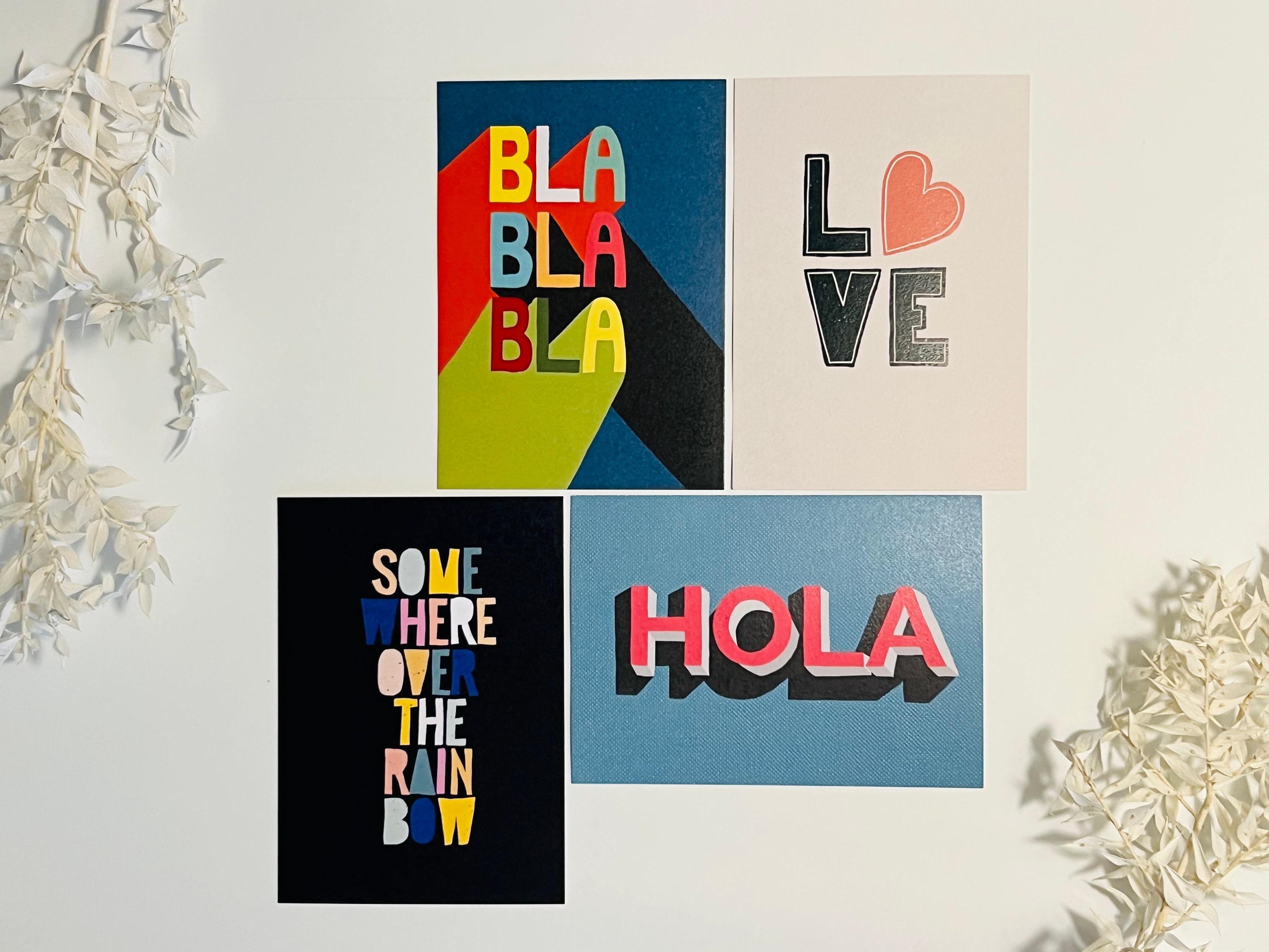 Hola Regenbogen Somewhere rainbow Hallo Hey Hei Hi Hej Hello Bla Karte ...