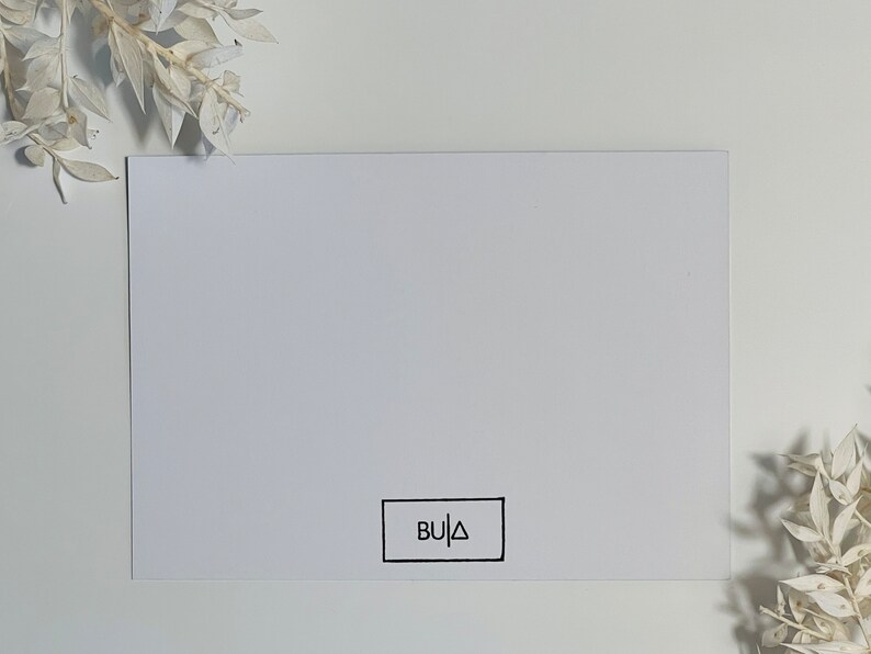 Thank You Card Modern Graphic Monstera Leaves Algae Corals Fish Waves ...