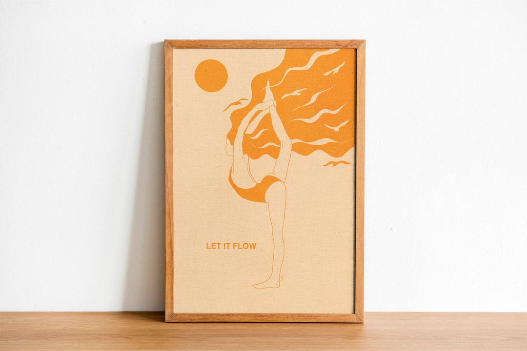 Yoga Flow LET IT FLOW Poster, Special Edition, Take Care of Yourself ...