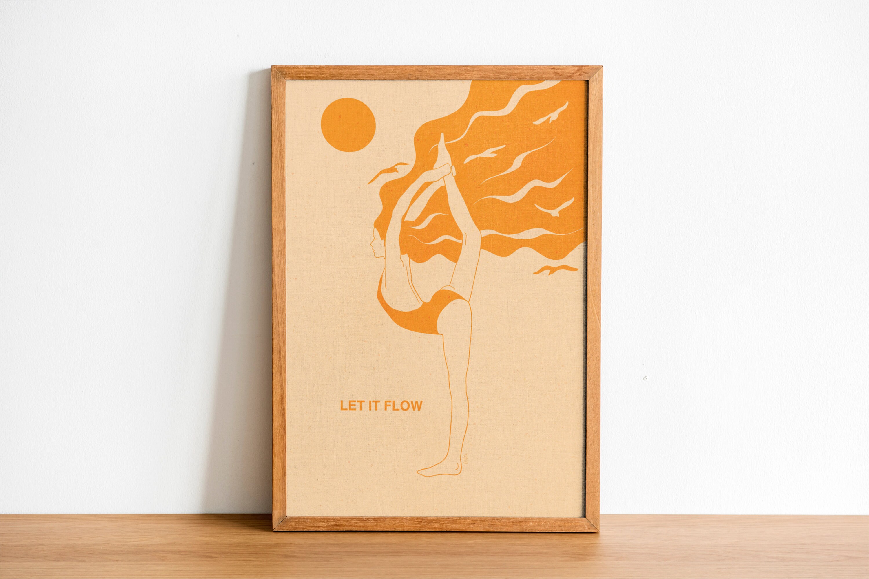 Yoga Flow LET IT FLOW Poster, Special Edition, Take Care of Yourself ...