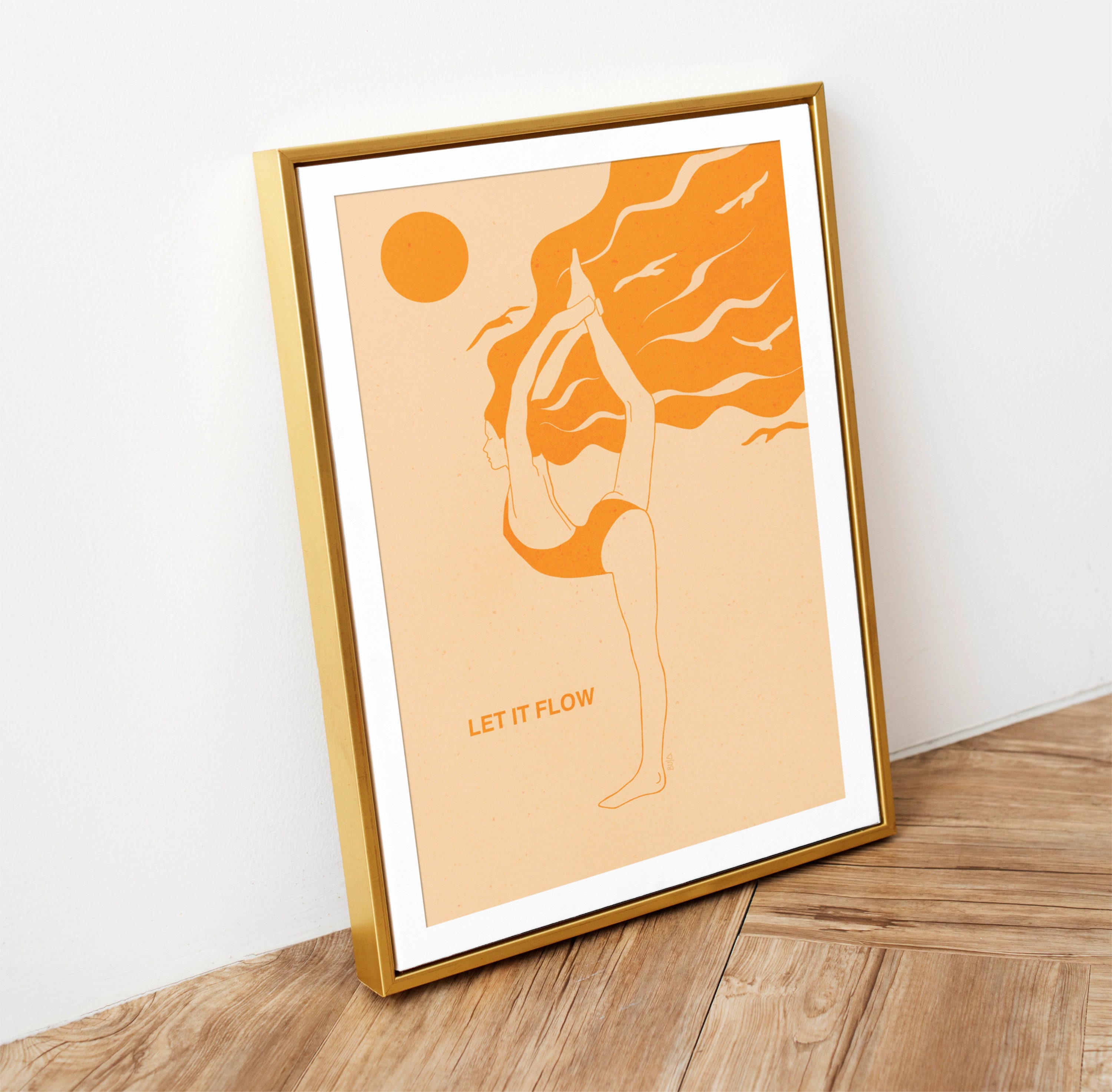 Yoga Flow LET IT FLOW Poster, Special Edition, Take Care of Yourself ...