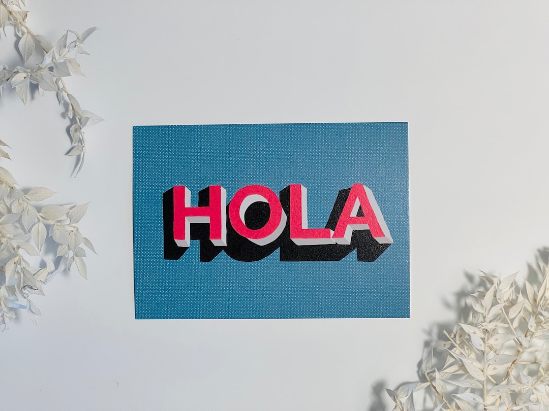 Hola Regenbogen Somewhere rainbow Hallo Hey Hei Hi Hej Hello Bla Karte Kunstdruck Liebe Love ...