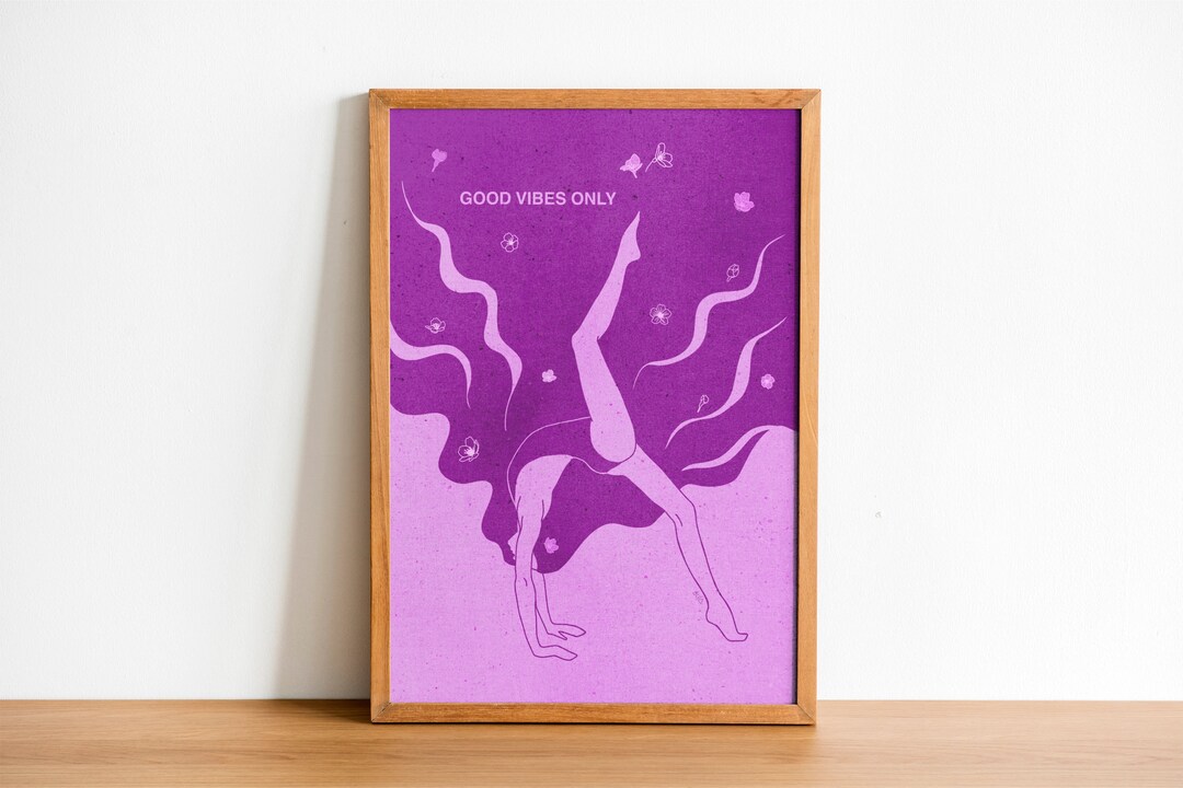 Yoga Flow GOOD VIBES ONLY Poster, Special Edition, Take Care of ...