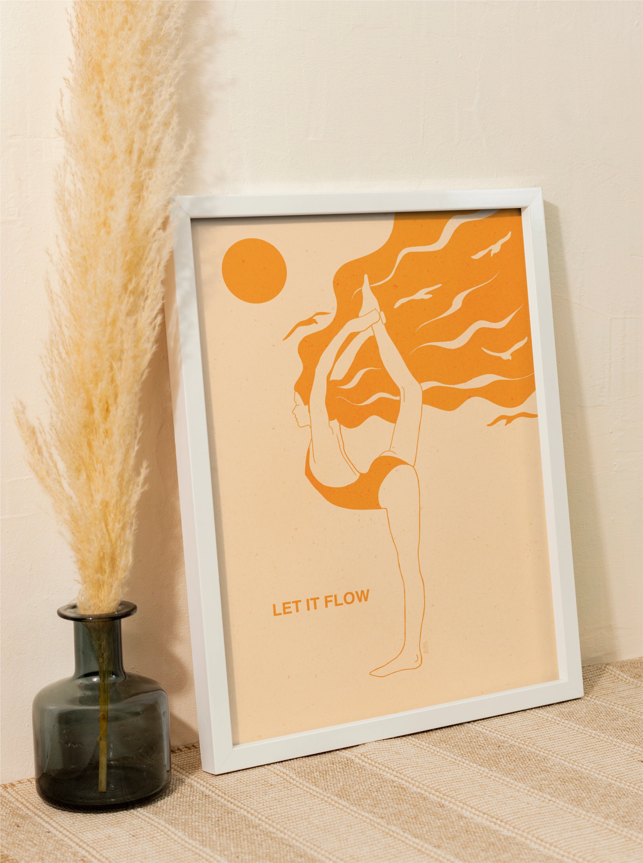 Yoga Flow LET IT FLOW Poster, Special Edition, Take Care of Yourself ...