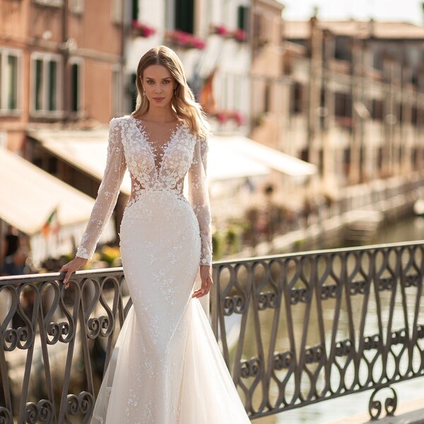 V Back Wedding Dress - Etsy