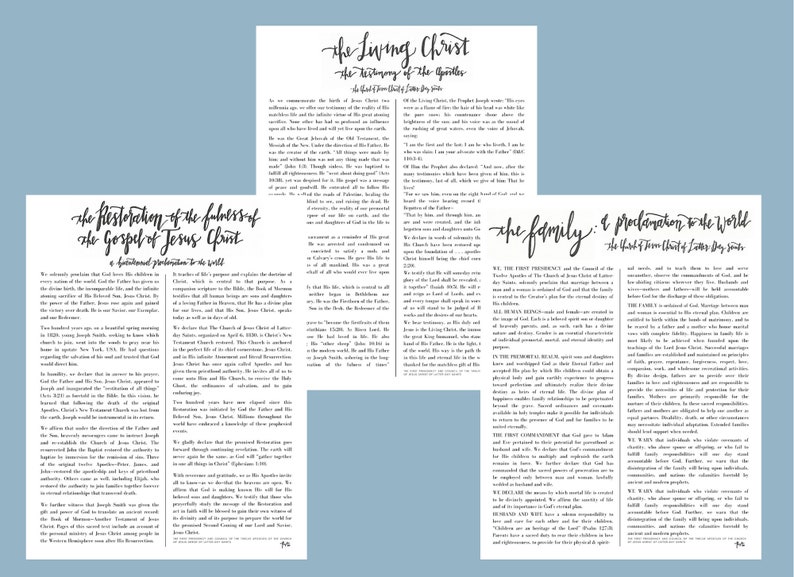 Proclamations Bundle PRINTABLES the Church of Jesus Christ of Latter ...