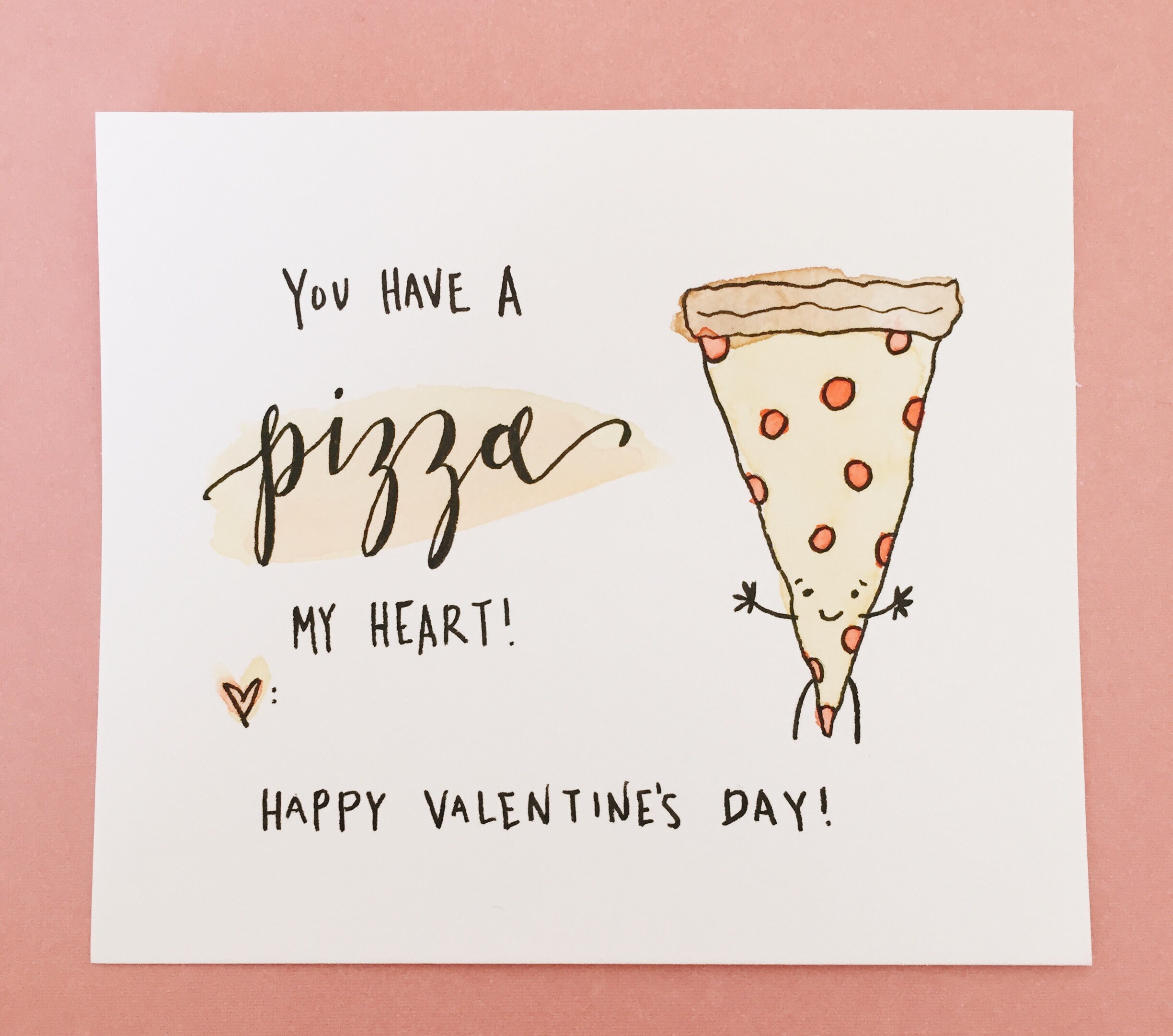 PRINTABLE Valentine's Cards Pizza and Donut Themed Downloadable File ...