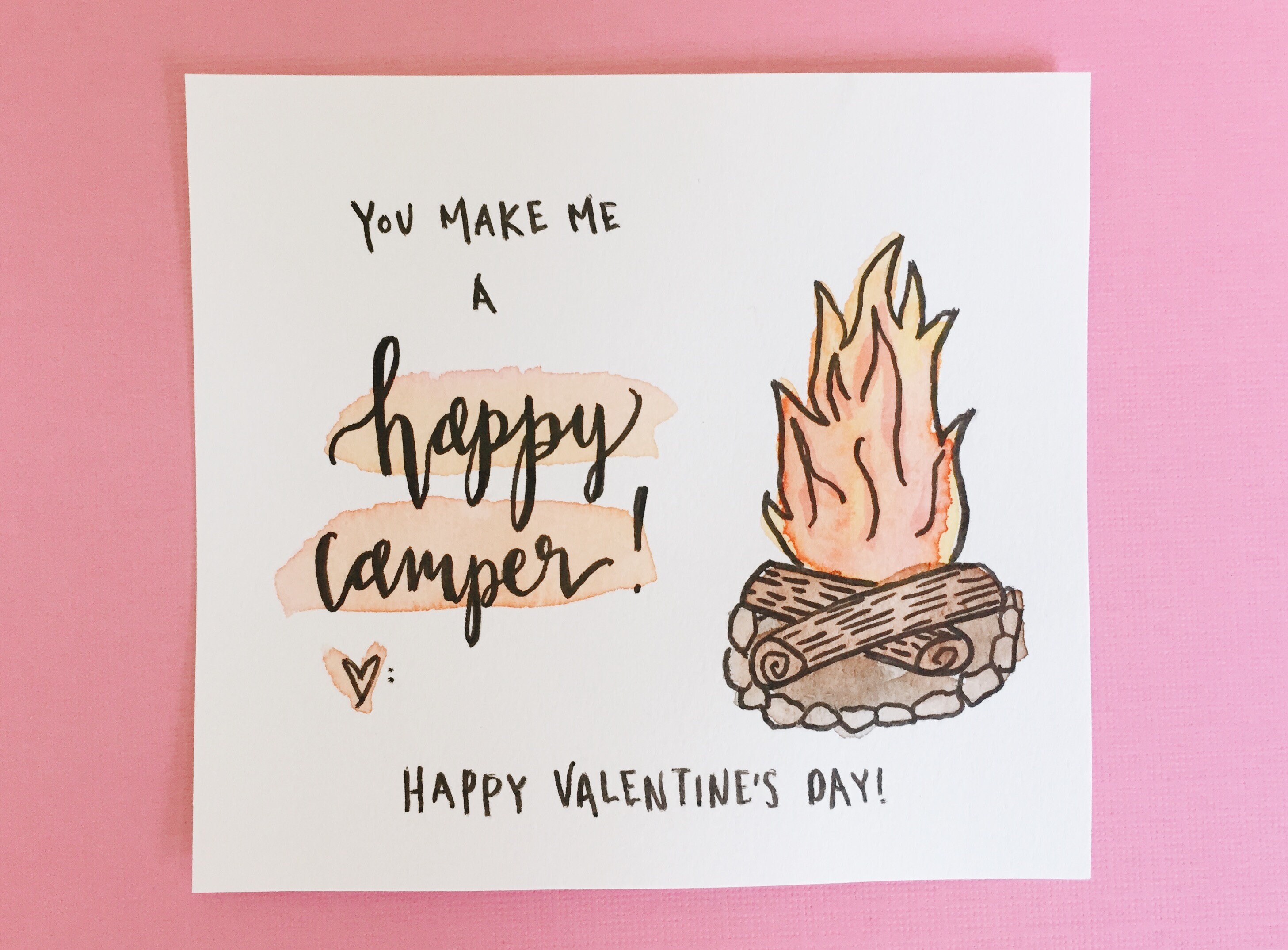PRINTABLE Valentine's Cards- S'mores and Camping Themed Downloadable ...