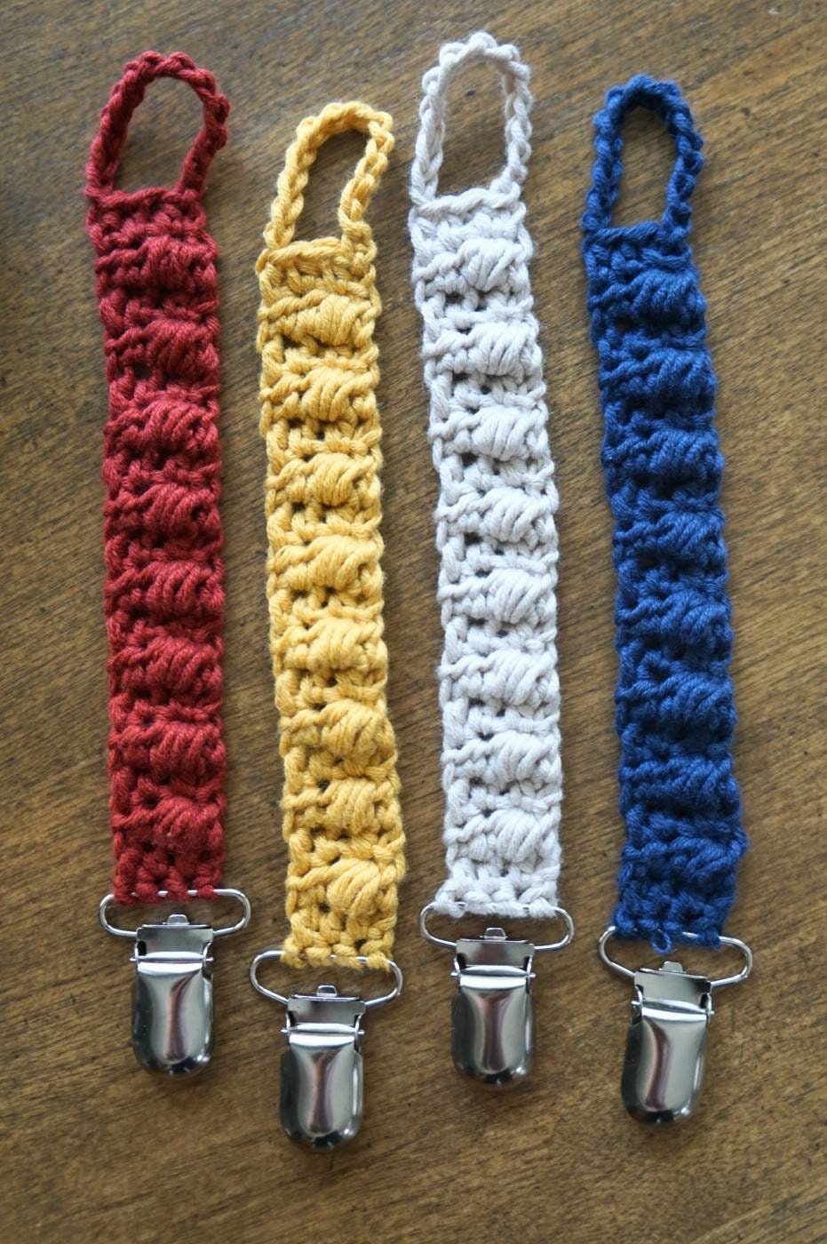 Handmade Pacifier Clips Nook Holder Crochet Clip Crochet Pattern Only ...