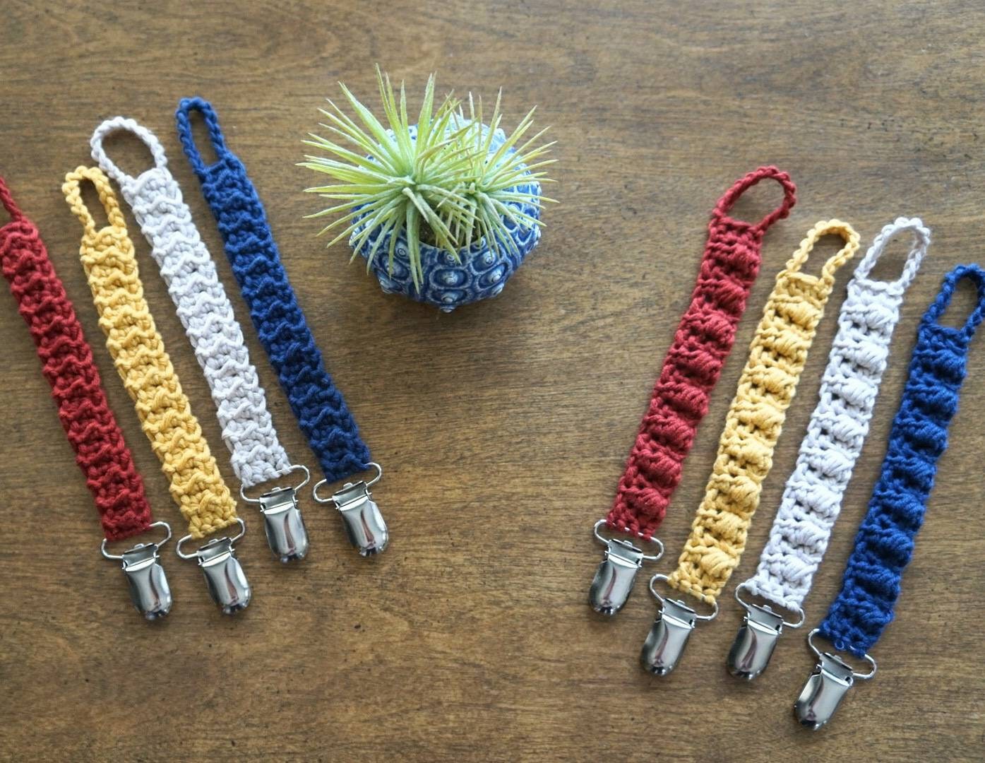 Handmade Pacifier Clips | Nook Holder | Crochet Clip | Crochet Pattern ...