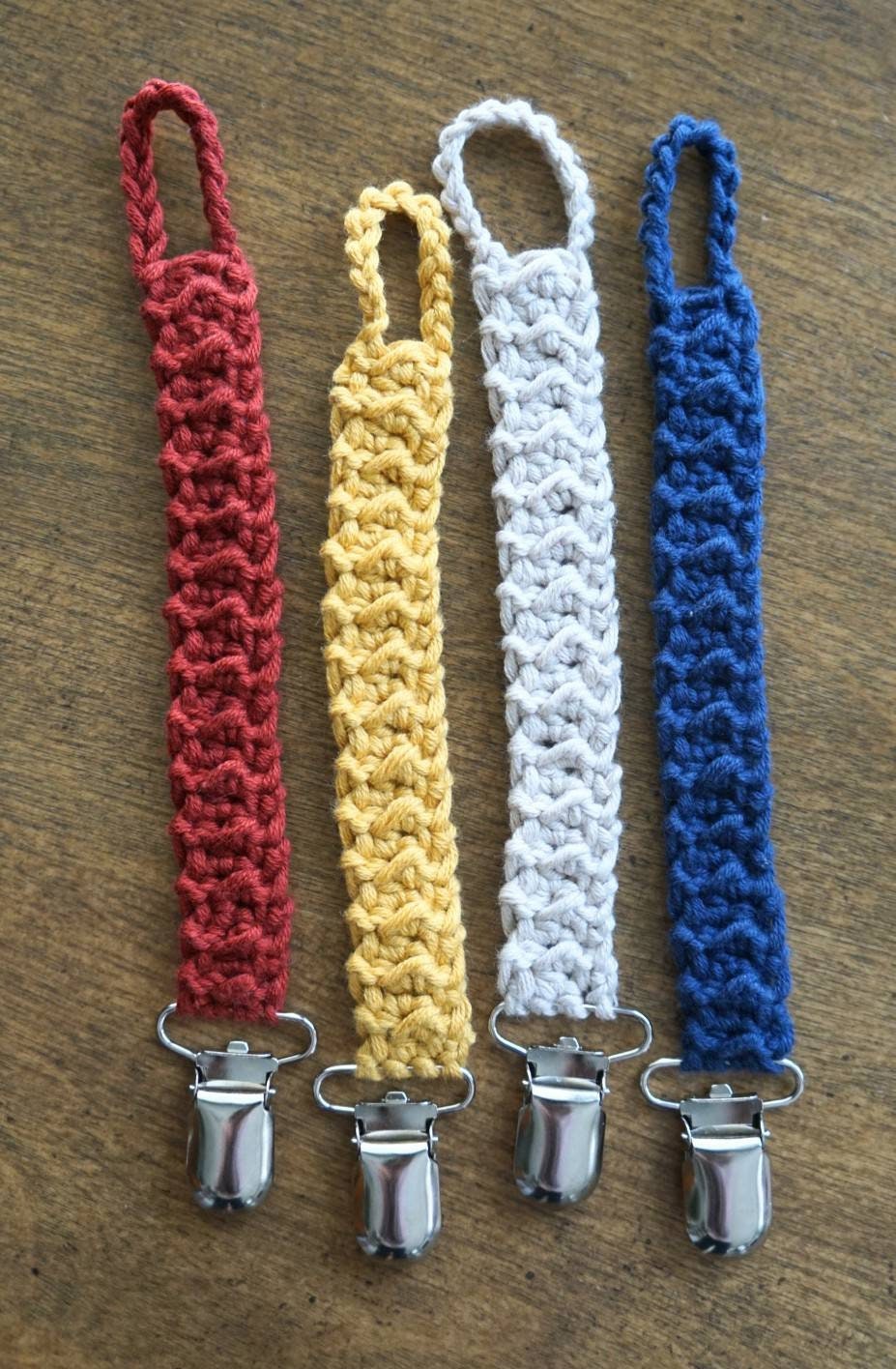 Handmade Pacifier Clips Nook Holder Crochet Clip Crochet Pattern Only ...