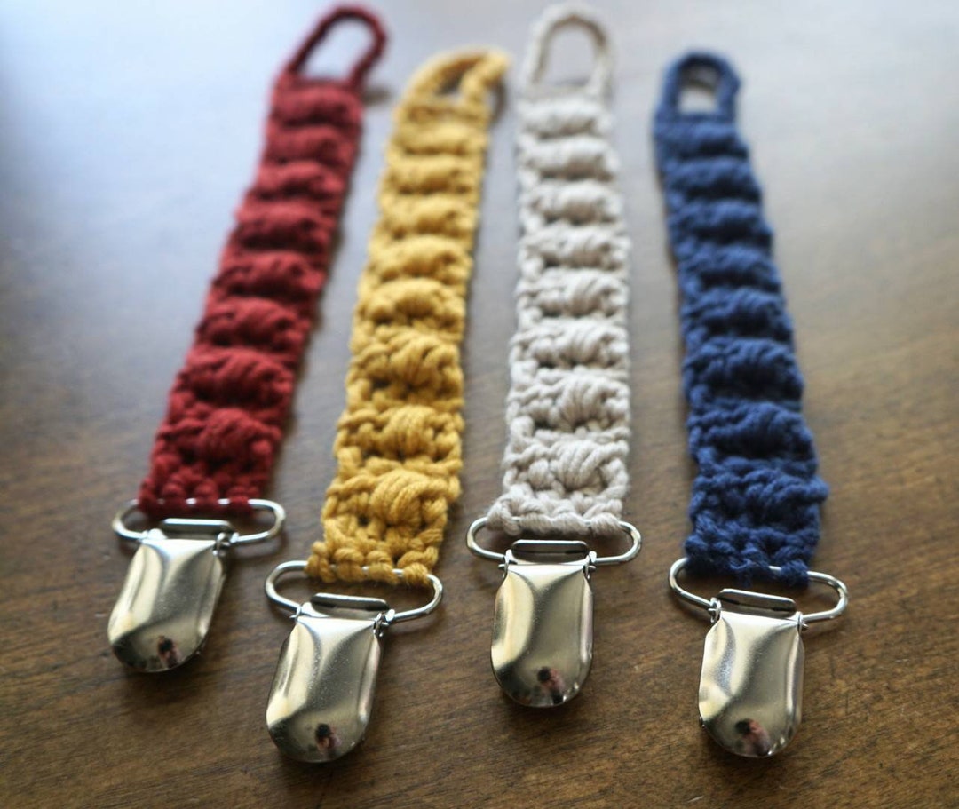 Handmade Pacifier Clips Nook Holder Crochet Clip Ready to Ship - Etsy.de