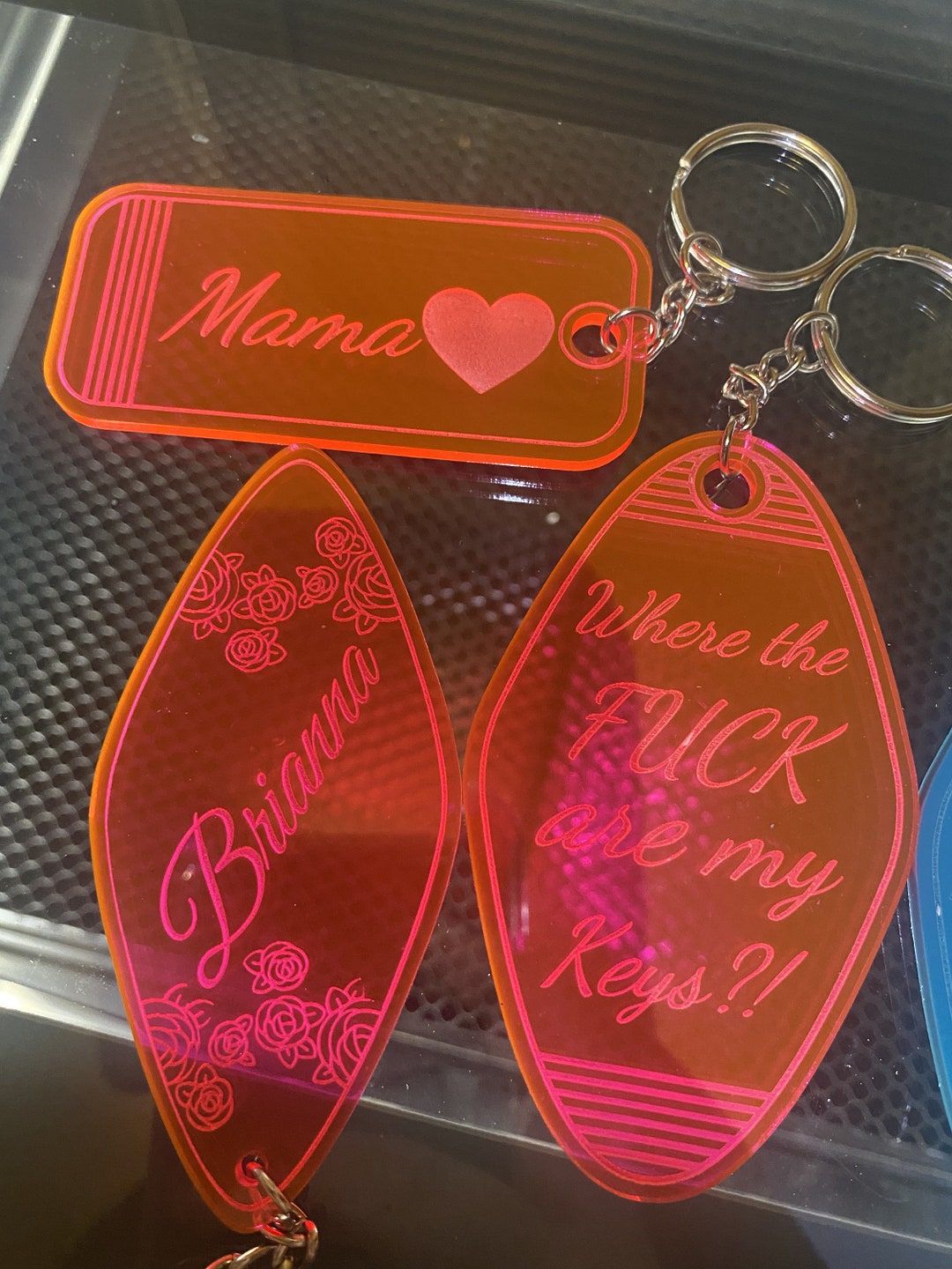 Custom Acrylic Keychains L Letter Keychains L Custom Keychain L New ...